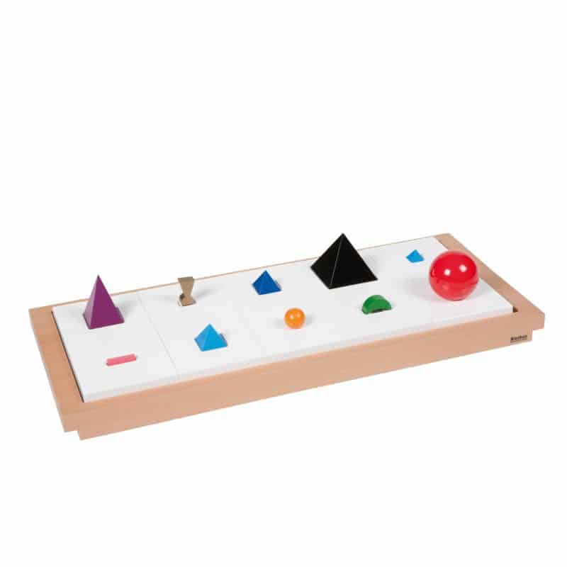 3D wooden grammar symbols set with tray - Nienhuis Montessori
