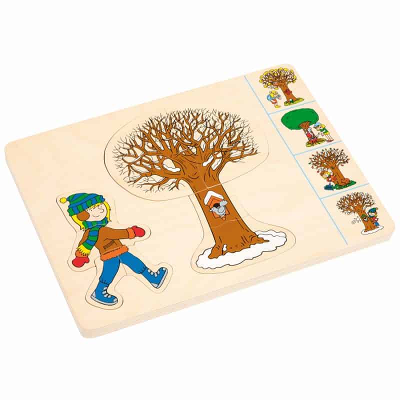 Seasons puzzle in 4 layers - Educo - Teia Education & Play
