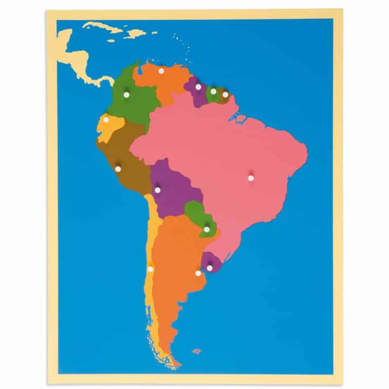 Puzzle map: South America - Nienhuis Montessori