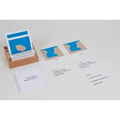 Land and water form cards: set 1 - Nienhuis Montessori