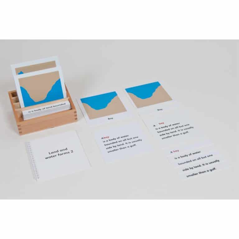 Land and water form cards: set 2 - Nienhuis Montessori