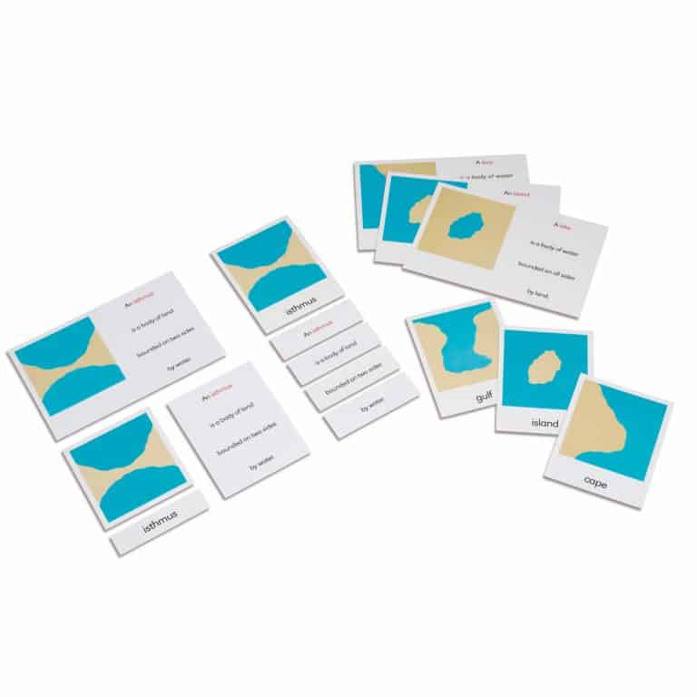 Land and water forms: card set - Nienhuis Montessori
