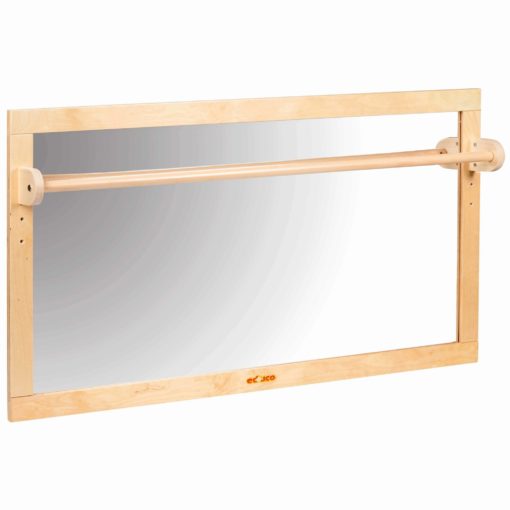 Infant / toddler Montessori mirror with wooden rail - Educo