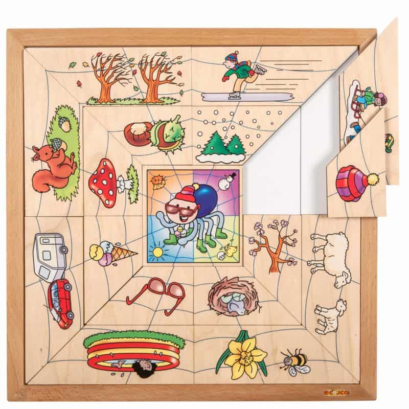 Spider sorting puzzle the four seasons - Educo
