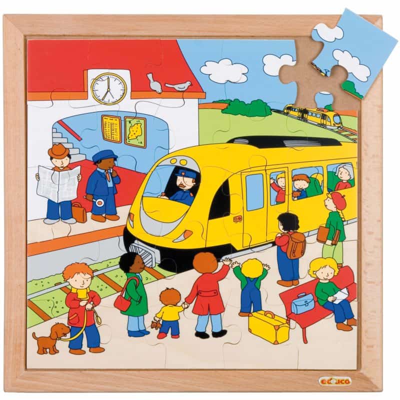 Transport puzzle - train station - Educo - Teia Education & Play