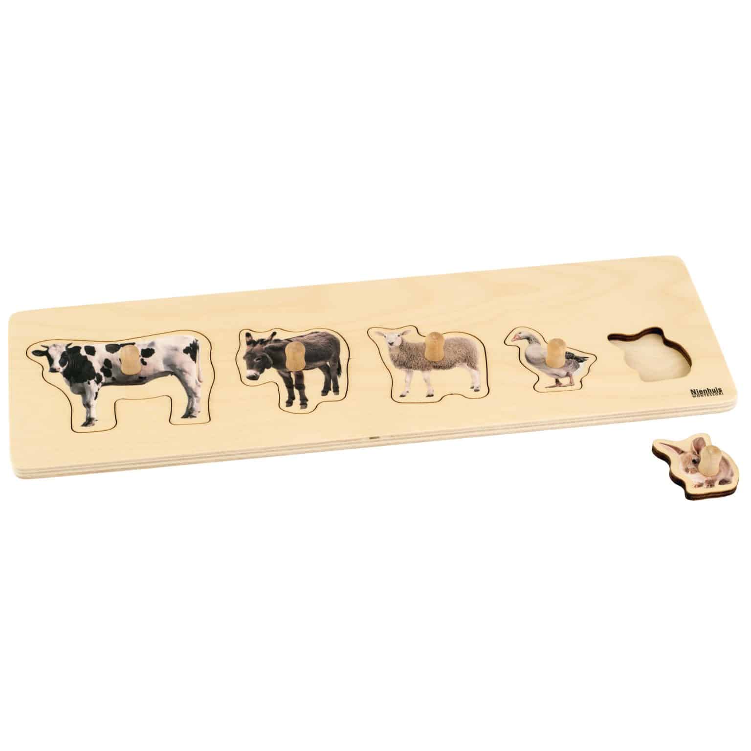 Toddler Puzzle: 5 Farm Animals - Nienhuis Montessori