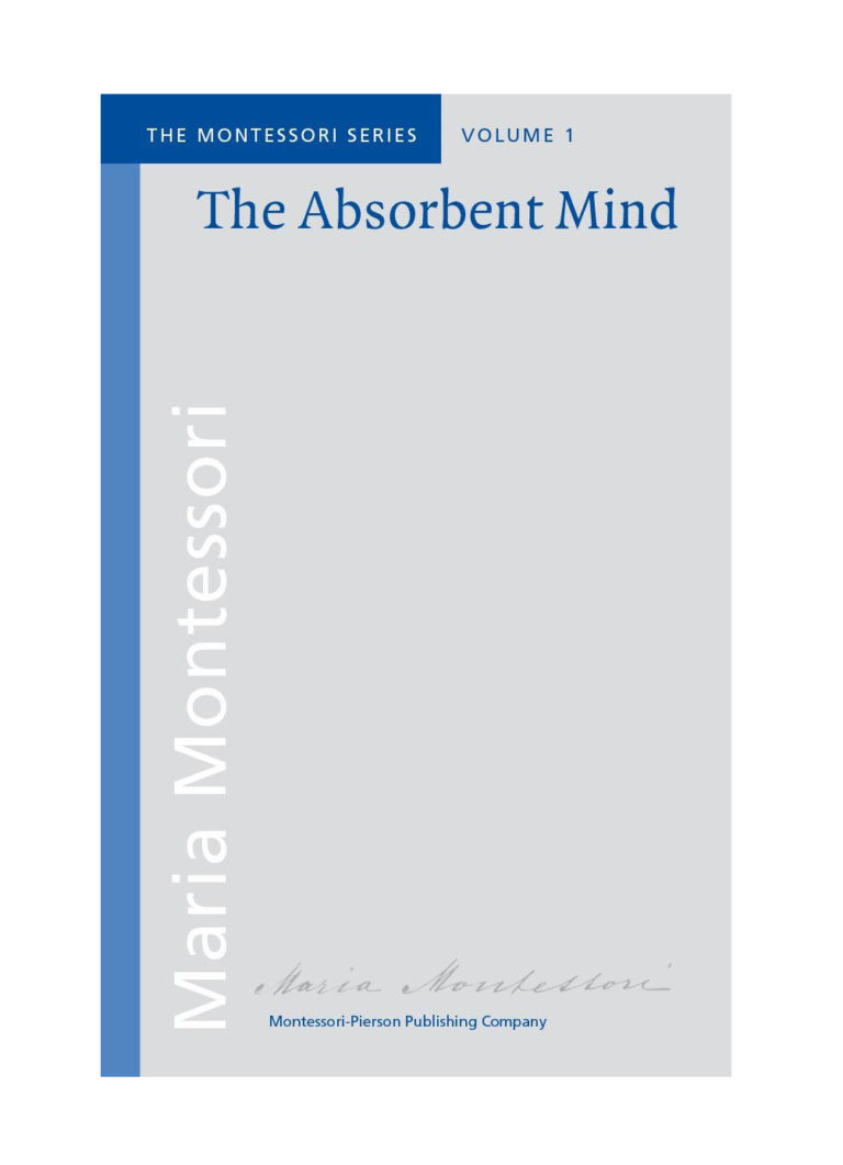 Book: The absorbent mind - Maria Montessori