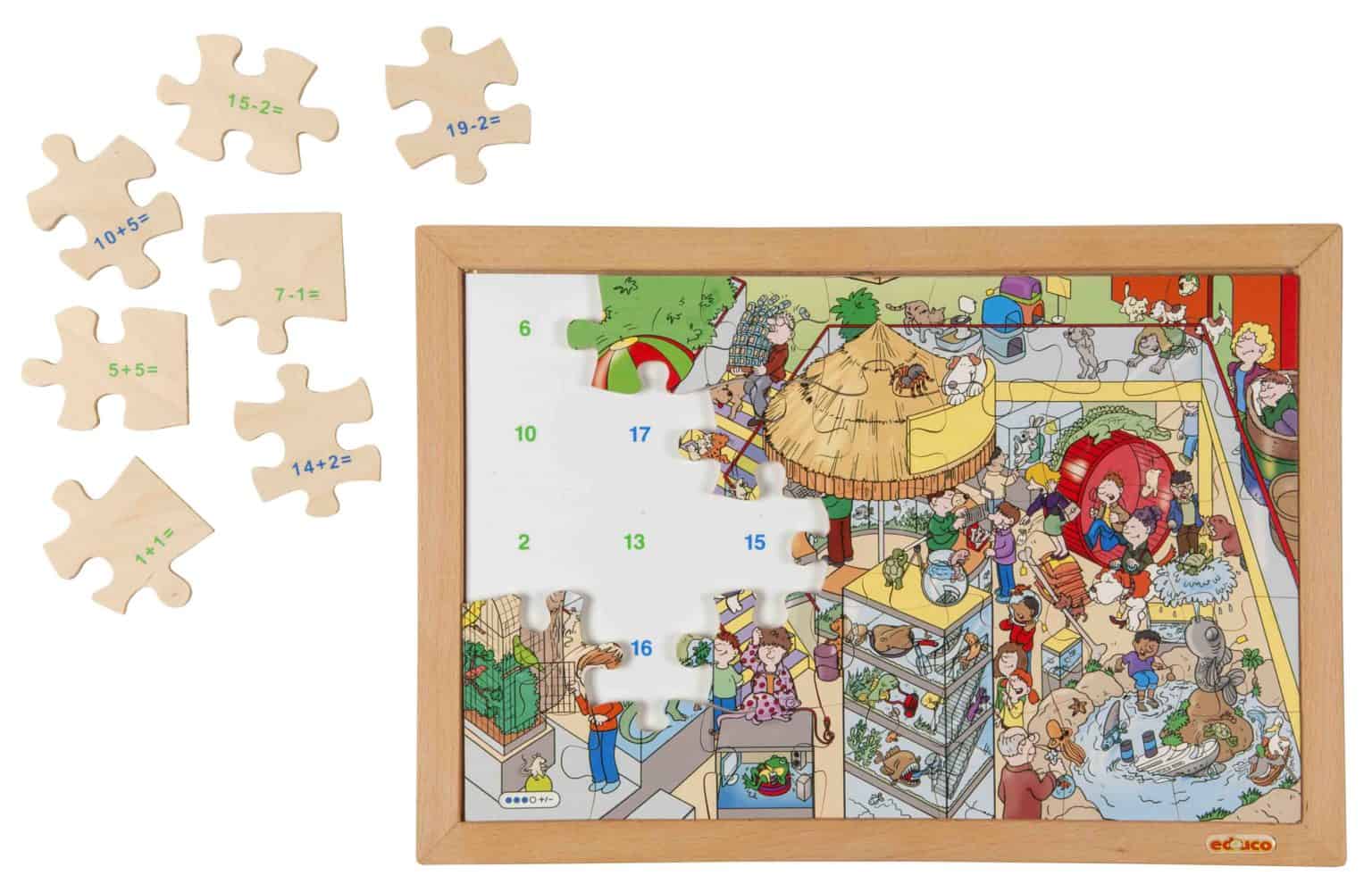 Math puzzle: addition and subtraction 1 - Educo