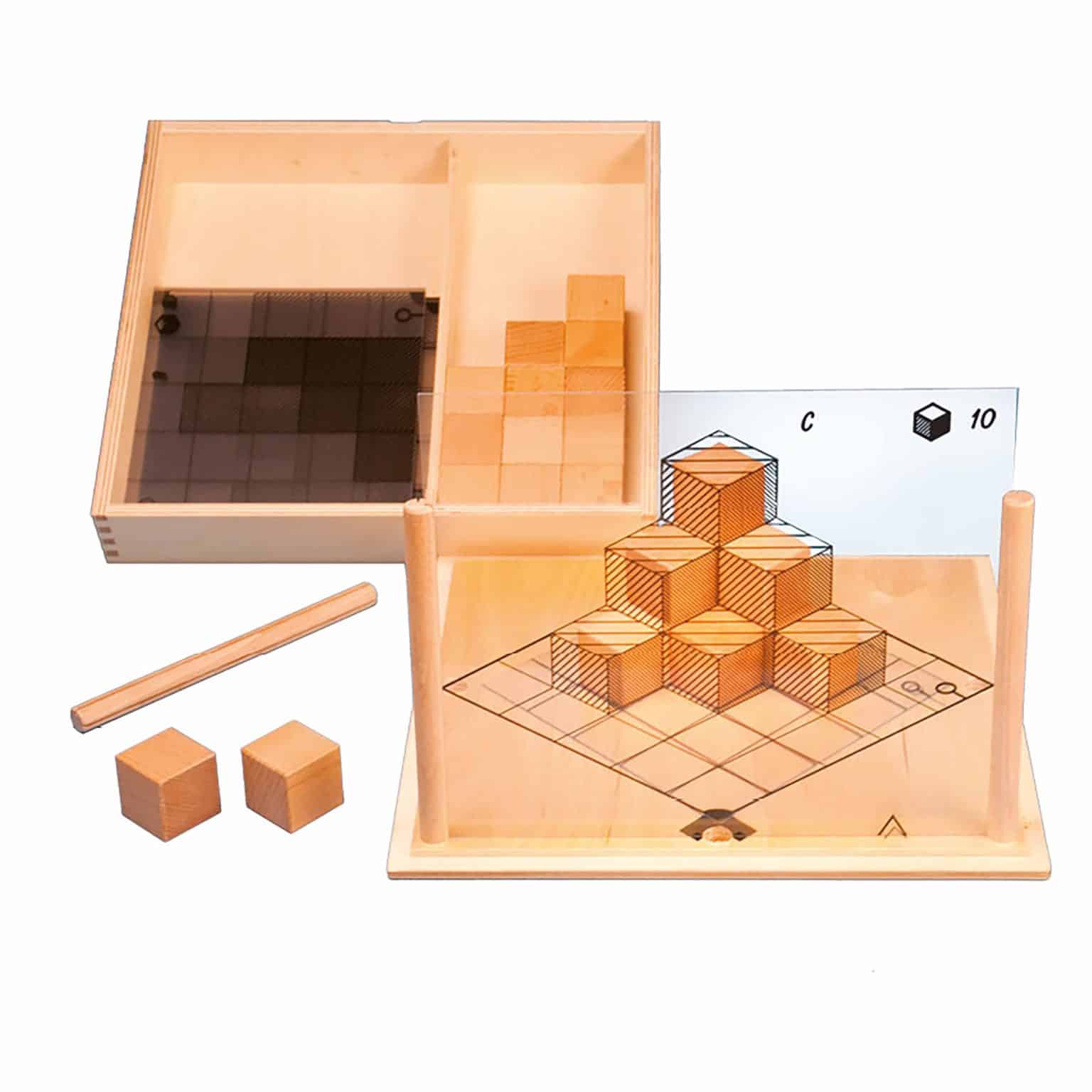 Jegro wooden counting blocks multibase arithmetic blocks base 10 set