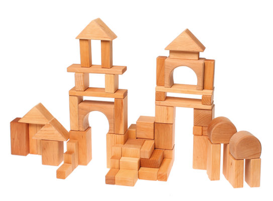 60 natural geo blocks - Grimm's - Teia Education & Play