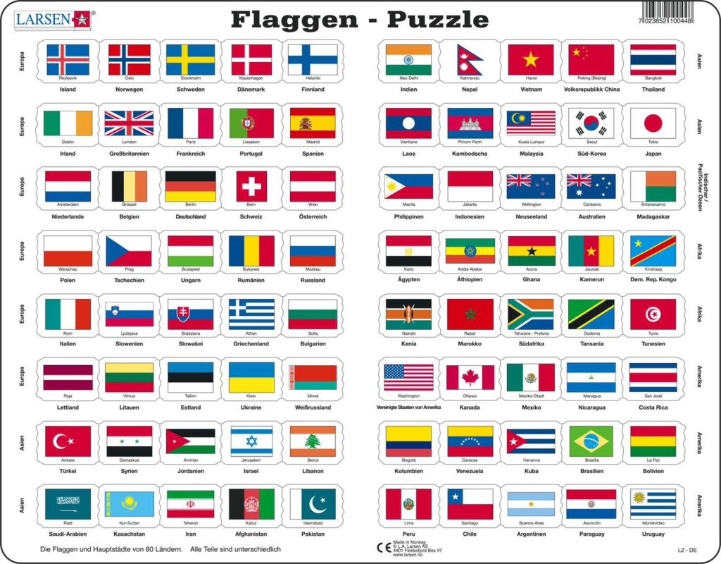 Maxi flag puzzle: German - Larsen - Teia Education & Play