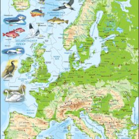 Maxi puzzle flags and political map of Europe: German - Larsen - Teia ...