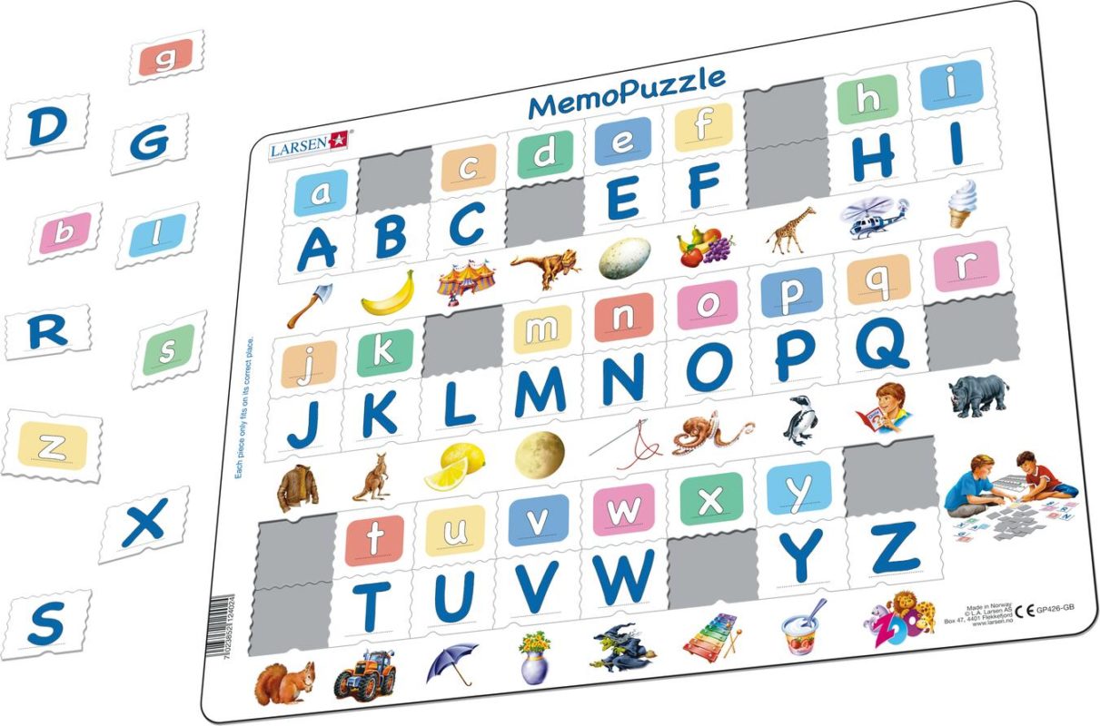 Maxi puzzle alphabet, 26 upper and lower case letters: English - Larsen ...