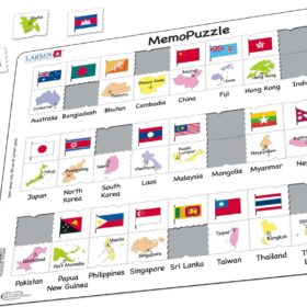 Maxi puzzle flags and political map of Europe: German - Larsen - Teia ...