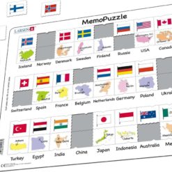 Maxi puzzle flags and political map of Europe: German - Larsen - Teia ...