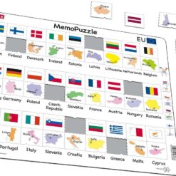 Maxi puzzle flags and political map of Europe: English - Larsen - Teia ...