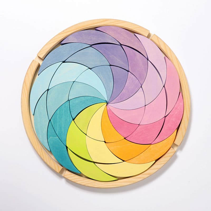 Pastel colour wheel building set - Grimm's - Teia Education & Play