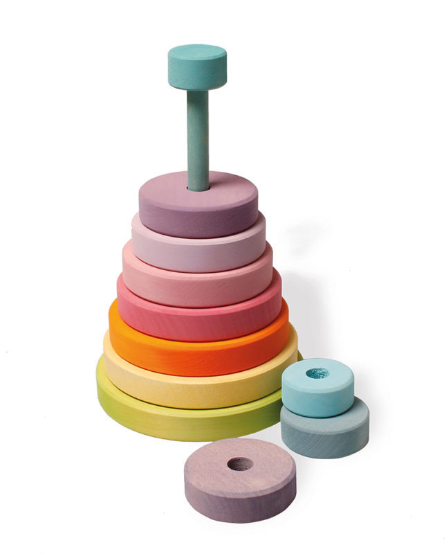 Pastel disc tower - Grimm's - Teia Education & Play