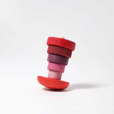 Pink wobbly stacking tower - Grimm's - Teia Education & Play