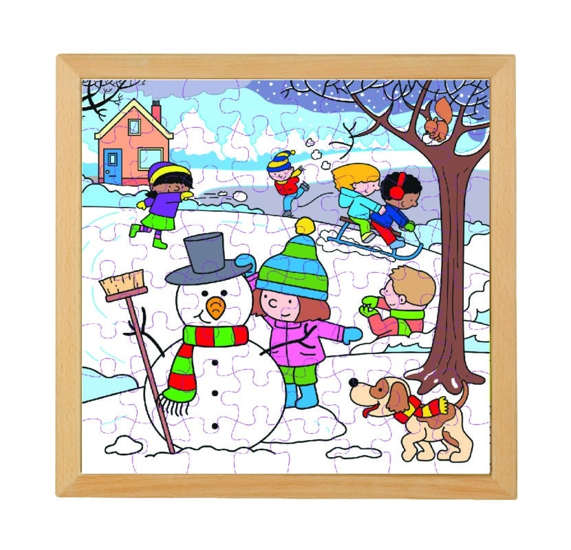 Four seasons wooden puzzle: winter - Educo
