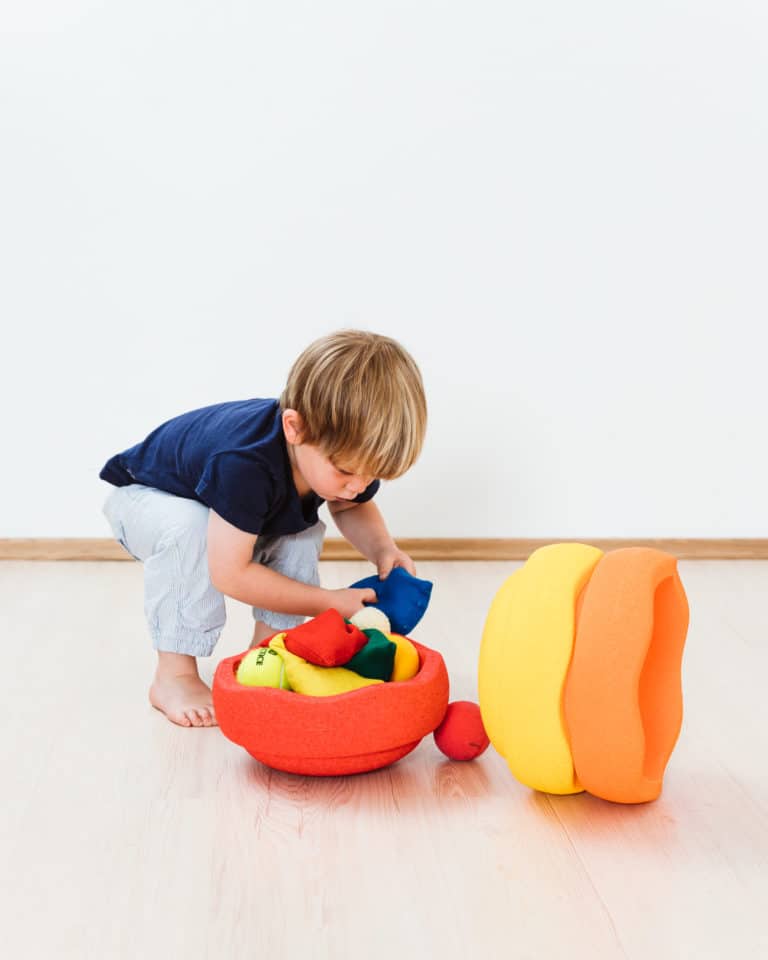 Stacking stone: orange - Stapelstein - Teia Education & Play