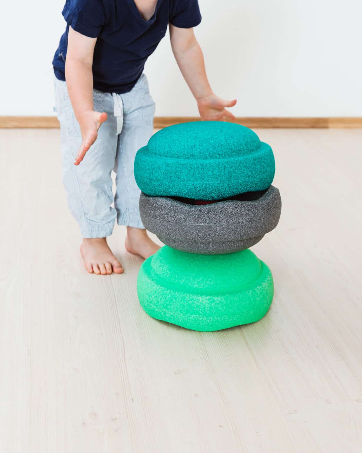 Stacking stone: green - Stapelstein - Teia Education & Play