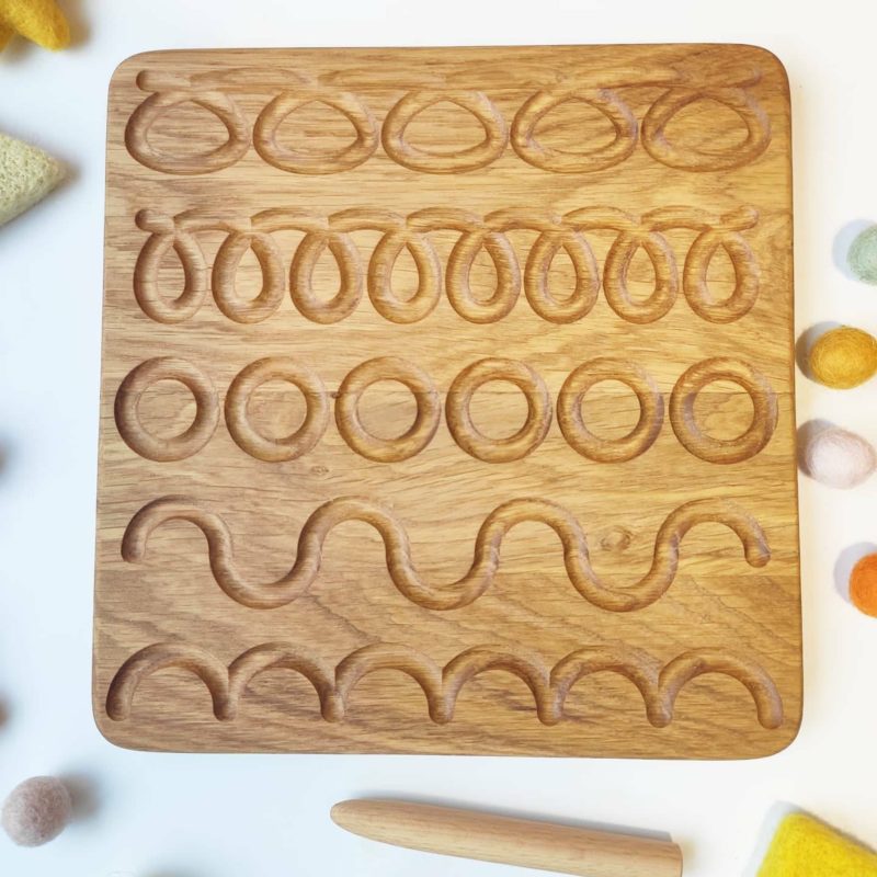 Wooden tracing board writing patterns - Threewood