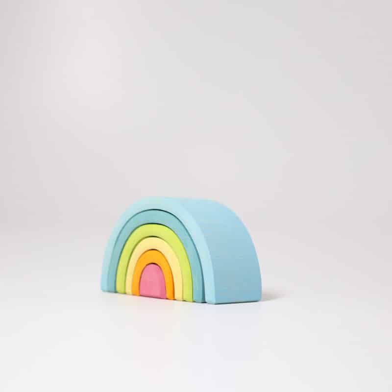 Mini pastel rainbow (6 pieces) - Grimm's - Teia Education & Play