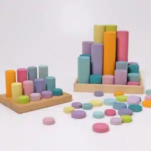 Small pastel rollers stacking game - Grimm's