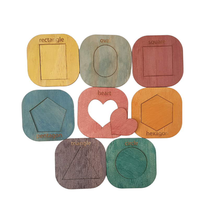 8 shape coloured matching tiles - 5 Little Bears