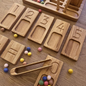 Wooden numbers tracing board - Threewood