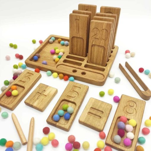 Wooden math set 1-20 - Threewood - Teia Education & Play