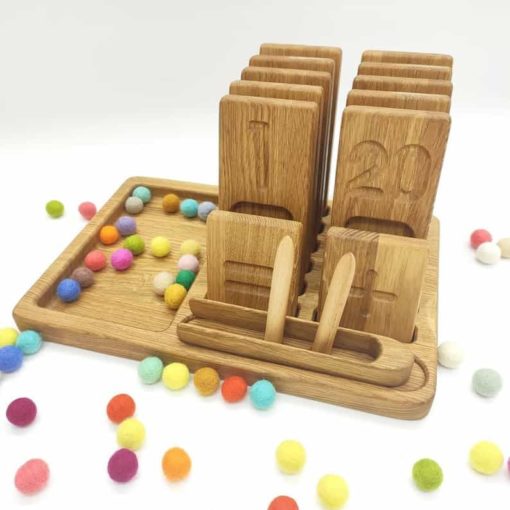 Wooden math set 1-20 - Threewood - Teia Education & Play