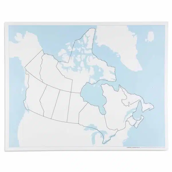 Canada control map: unlabelled - Nienhuis Montessori