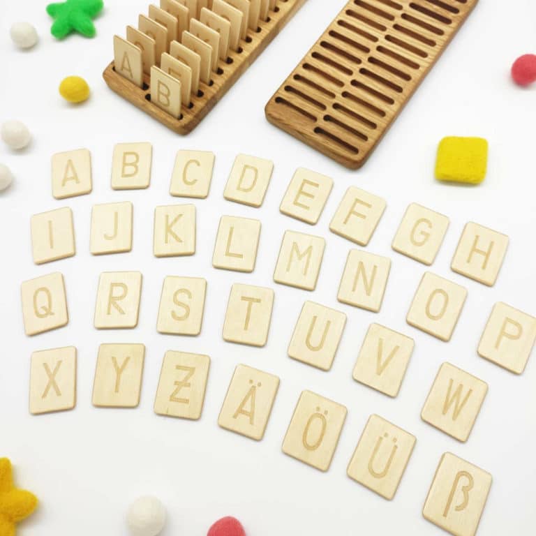 Wooden letters sets: German - Threewood - Teia Education & Play