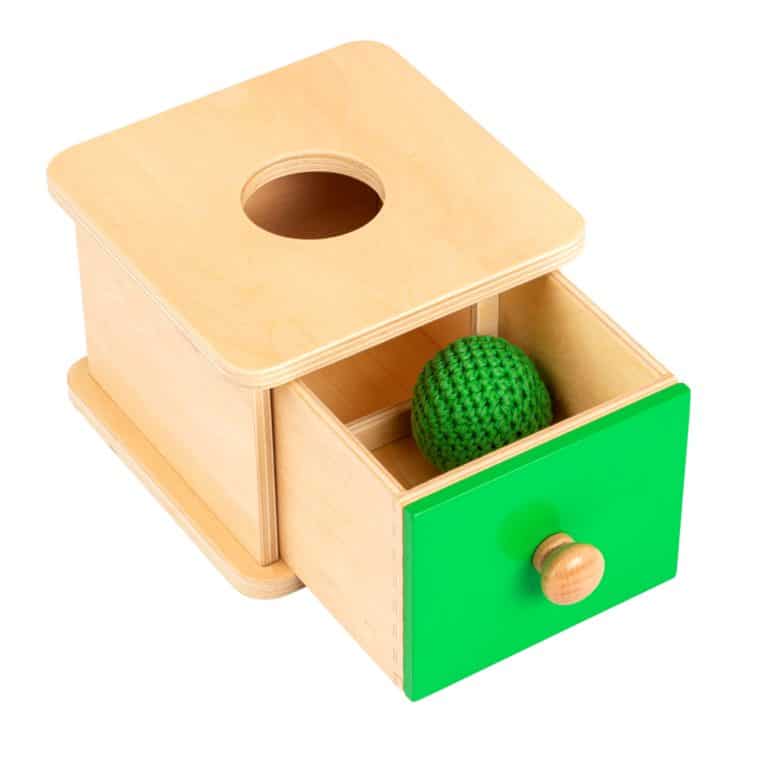 Montessori object permanence box with tray - Educo