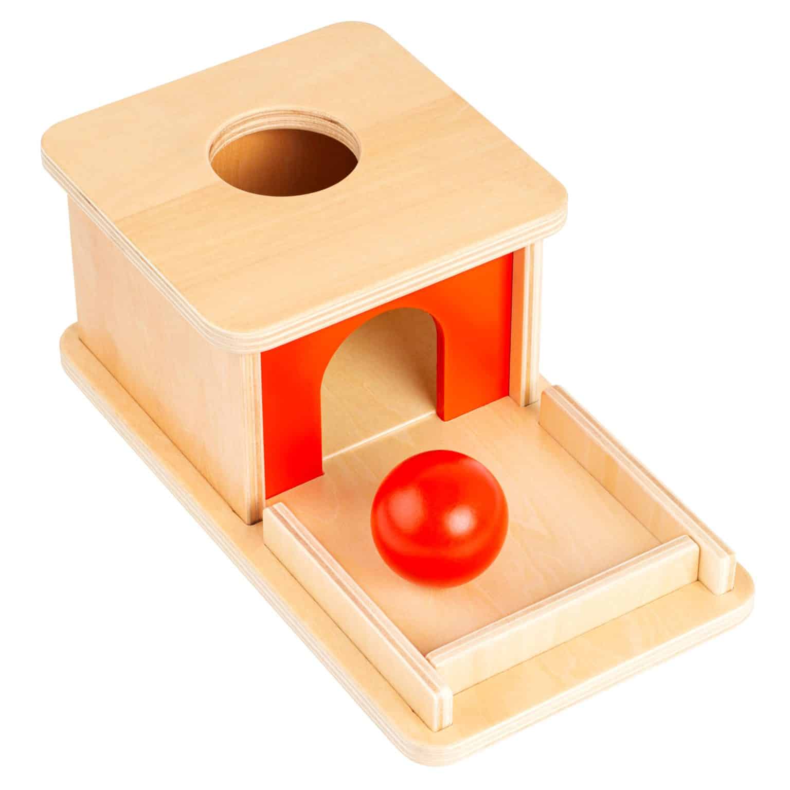Montessori object permanence box with tray - Educo