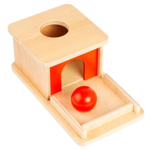 Montessori object permanence box with tray - Educo
