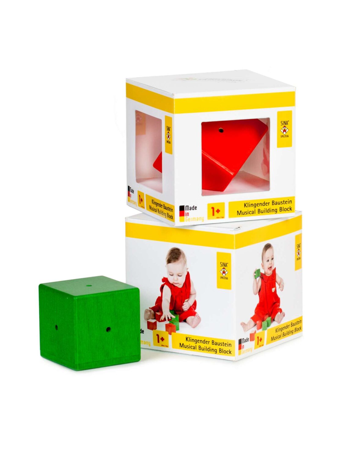 Musical building block red / green - SINA Spielzeug